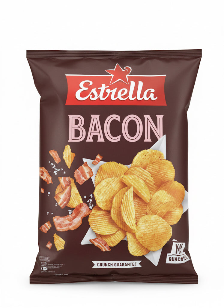 Estrella Bacon Crisps – Irresistibly Crunchy, Bold Bacon Flavour – MAK ...